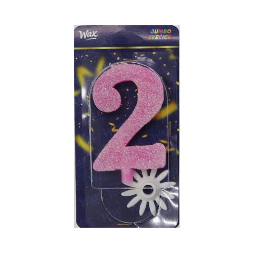 Wax svecica rodjendanska broj 2 jumbo | ePonuda.com