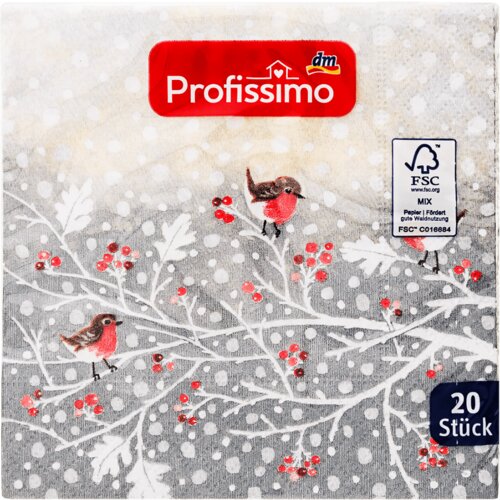Profissimo troslojne salvete sa motivom ptičice 25x25cm 20 kom ...