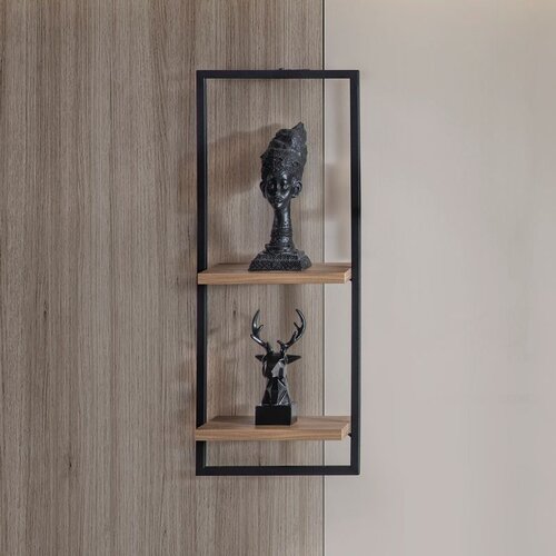 Hanah home dikey - pine pineblack wall shelf | ePonuda.com
