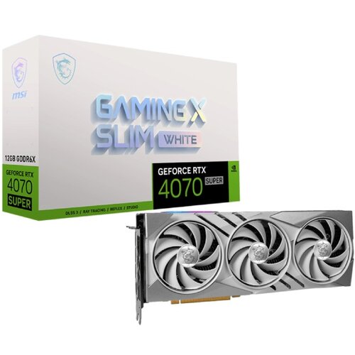 MSI nvidia geforce rtx 4070 12GB rtx 4070 super 12G gaming x slim white ...