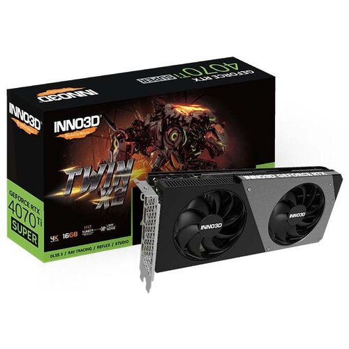 Inno3d geforce rtx 4070 ti super twin X2 16GB GDDR6X 256bit, 2610MHz / 21Gbps, 3x dp, 1x hdmi, 2 ...