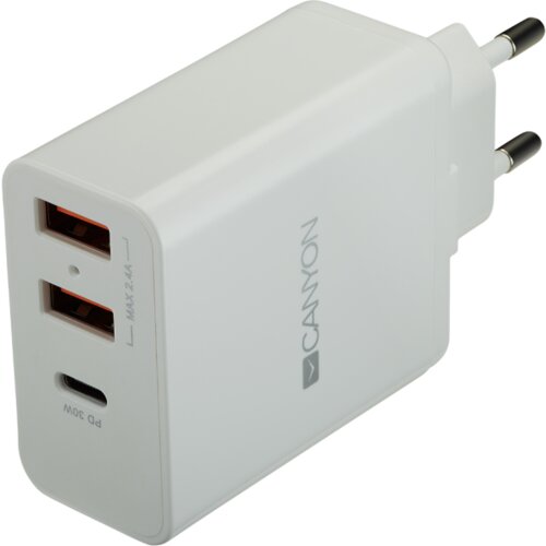 Canyon H-08 Universal 3xUSB AC charger in wall with over-voltage ...