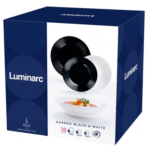 Luminarc set tanjira harena black/white 18/1 | Eponuda.com