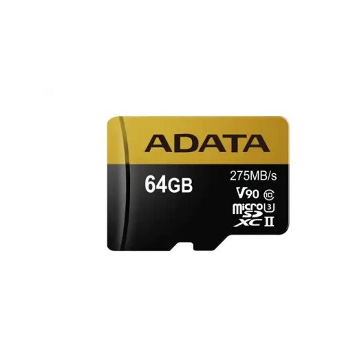 Adata micro SD Card 64GB + SD adapter AUSDX64GUII3CL10-CA1/ class 10/8K/4K | ePonuda.com