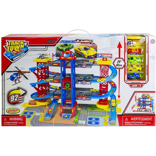 Auto staza EXPRESS WHEELS 4 metalnim autićem i 1 helikopterom | ePonuda.com