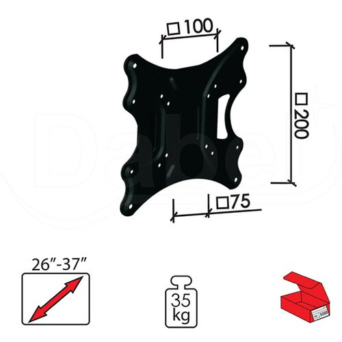 Dabel nosač za tv n105 crn 26"-37" 75x75,100x100,200x200 | Eponuda.com