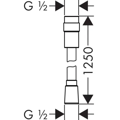 Hansgrohe tuš cev z nadzorom pretoka Isiflex 1,25 m (28249000) | shoptok.si