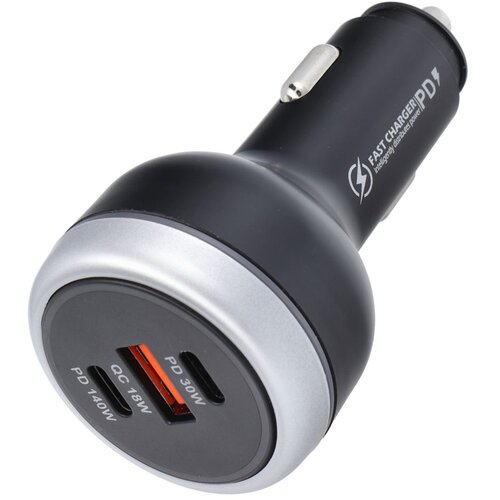 Auto punjac USB A + 2 x Type C PD QC3.0 3A 191W CC69-2C1A crni ...