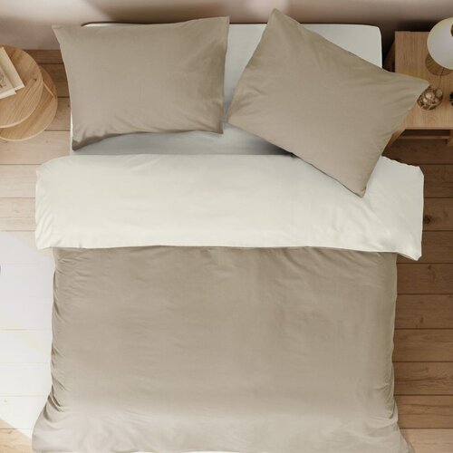 Posteljina CB SIMPLE SET BICOLOR SINGLE - Beige/Cream | ePonuda.com