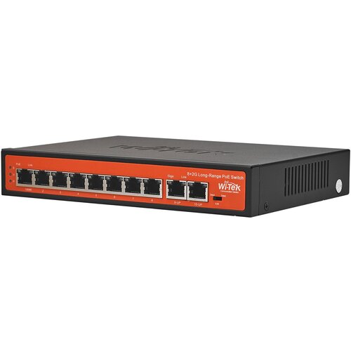 Wi-tek WI-PS210G 8FE+2GE Ports 48V Long Range PoE Switch with 8-Port ...