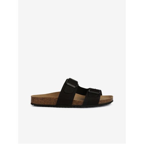 Geox Black Leather Slippers - Women | Eponuda.com