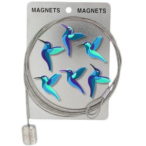 Pylones klip magnet za fotografije - happy colibris, blue | ePonuda.com