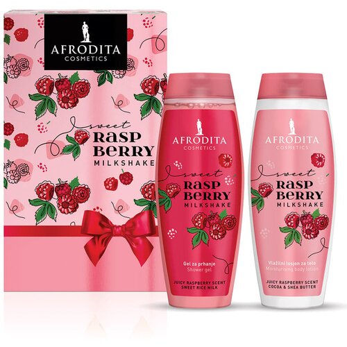 Afrodita Cosmetics sweet Raspberry set (gel za tuširanje 200ml+losion ...