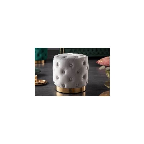 Nativo dizajnerski tabure ROCCO CHESTER GREY GOLD | ePonuda.com