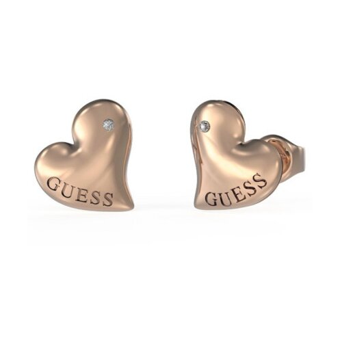 Ženske guess fluid hearts roze zlatne mindjuše od hirurkog Čelika ...