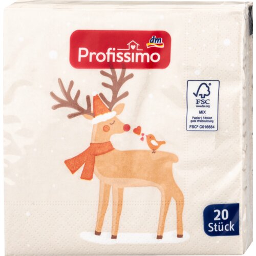 Profissimo Papirne salvete - jelen, 25 x 25 cm 20 kom | Eponuda.com