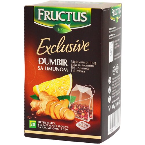 Fructus exclusive čaj đumbir sa limunom 20 kesica | ePonuda.com
