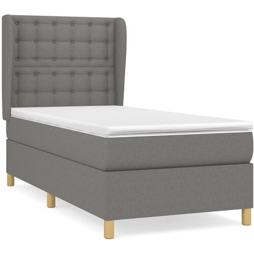 Maison Chic Box spring postelja - Vzmetna postelja z vzmetnico temno ...