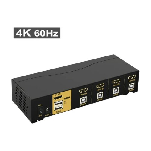 Hdmi kvm usb svič CKL-94H2 4 ports hdmi 2.0 compliant up to 4K hdtv ...