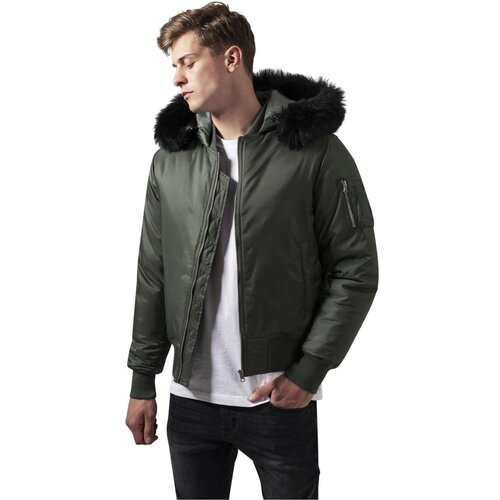 Urban Classics hooded basic bomber jacket olive | ePonuda.com