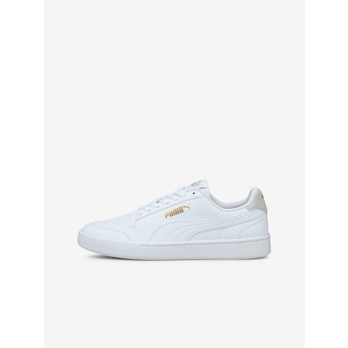 Puma White Girls Leather Shoes Shuffle Jr. - unisex | EPonuda.com