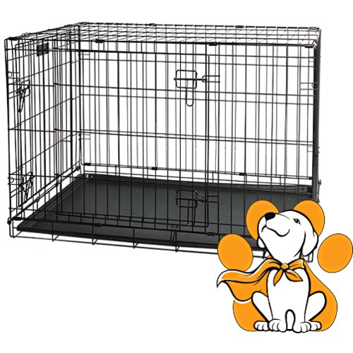 Pawise metalni Kavez Za Pse S Plastičnim Dnom, Crni, 78x48x55cm ...