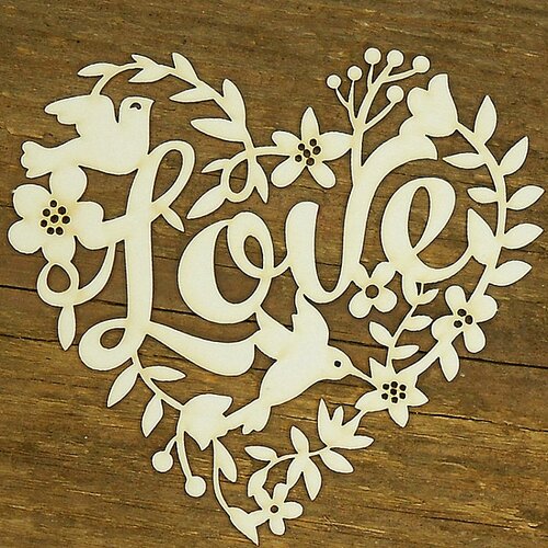 Drveno ukrasno srce Ljubav - ornament (drveni dekorativni) | ePonuda.com