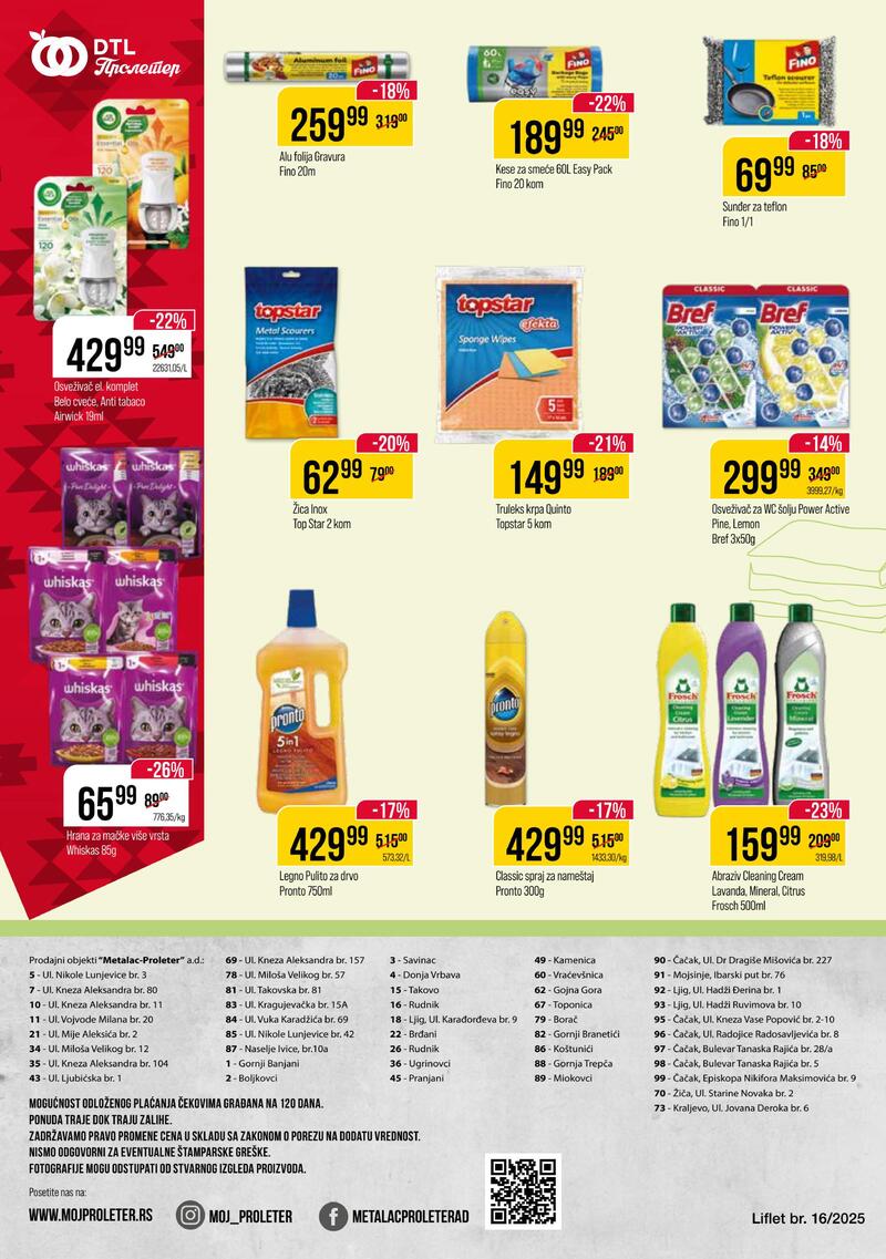 Metalac Proleter katalog - Akcije i cene | ePonuda.com